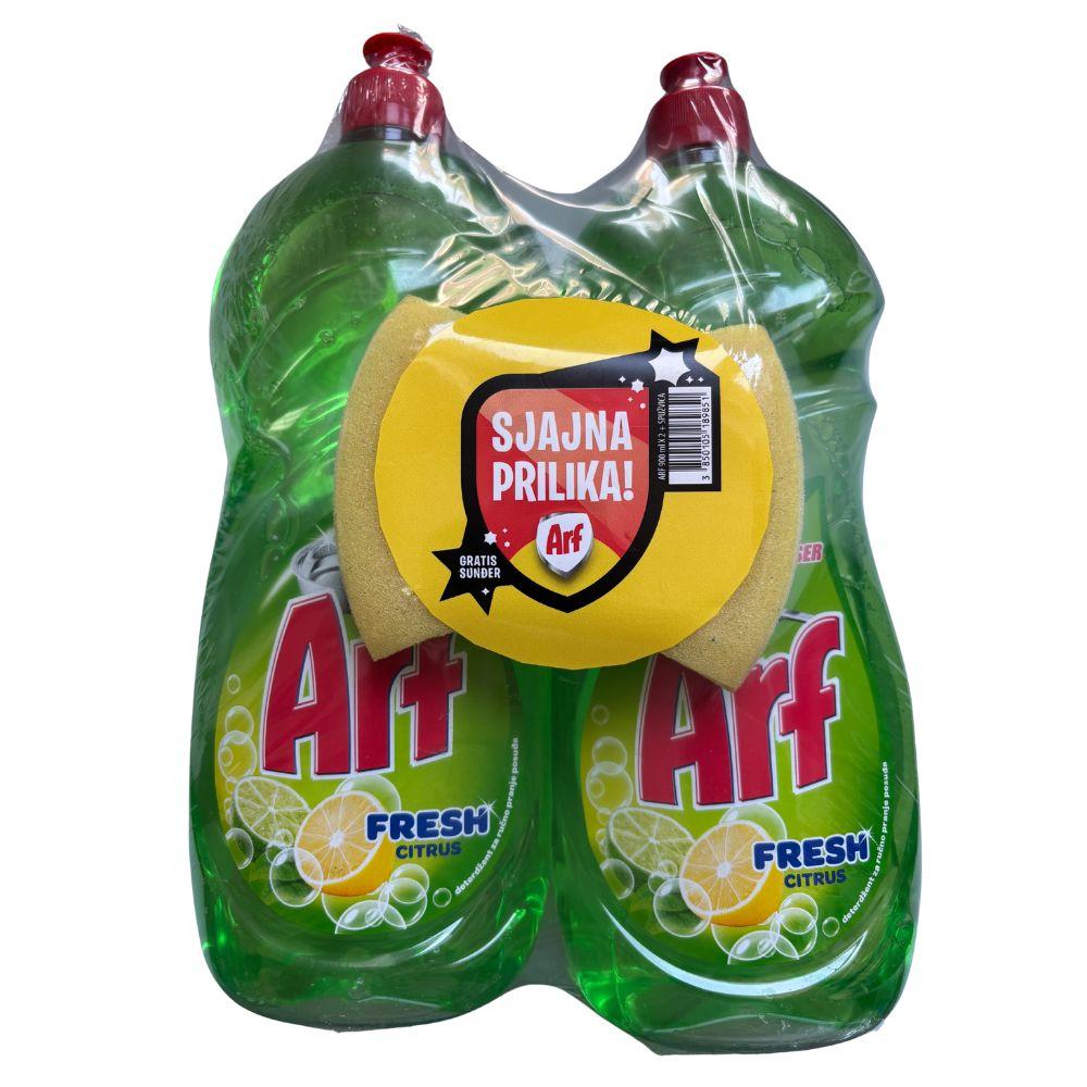 Arf Fresh tečnost za sudove 900ml x2 + sunđer gratis